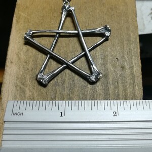 Bird Bone Pentagram Pendant Sterling Silver - Etsy