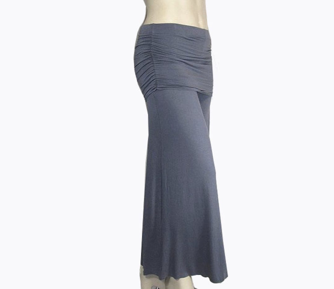 Plus Size Palazzo Wide Leg Pants-skirted Ruched Hip-yoga-hand - Etsy