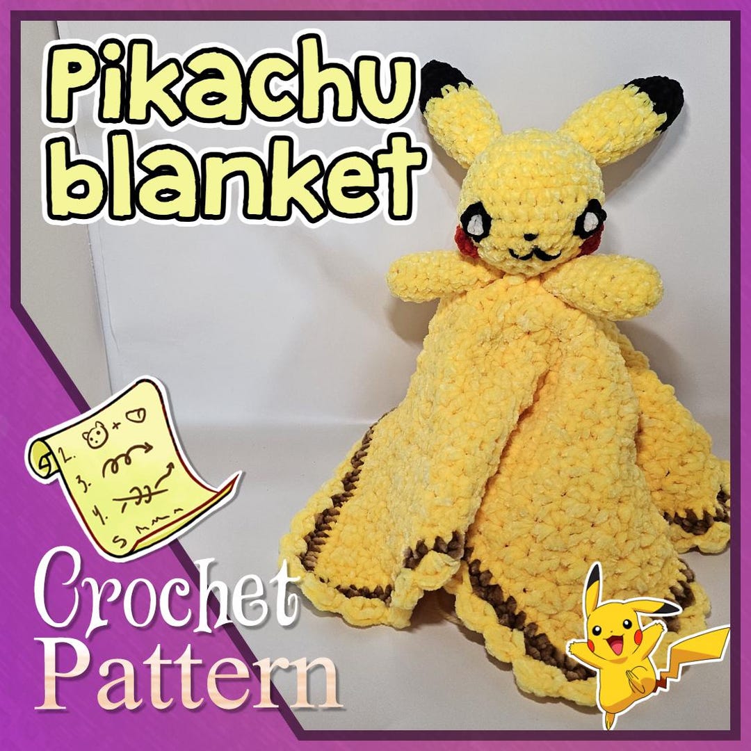 Pikachu Crochet Blanket Pattern - Etsy