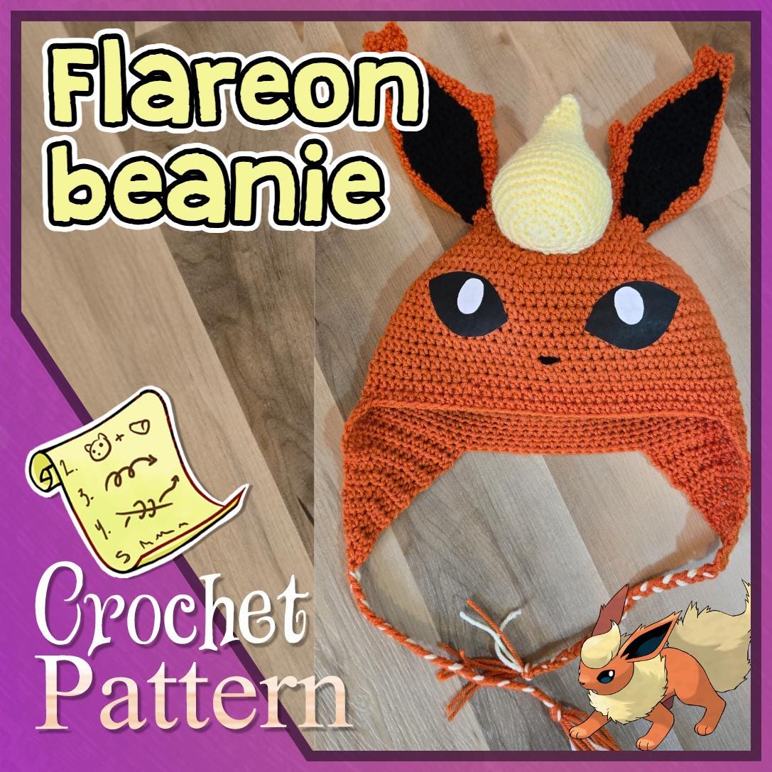 PATTERN - Flareon Beanie Crochet Pattern - Etsy