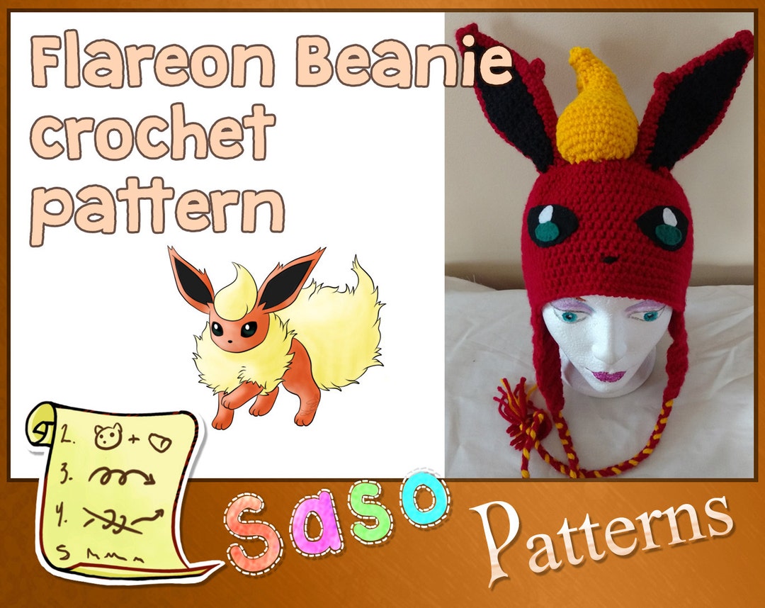 PATTERN Flareon Beanie Crochet Pattern - Etsy Canada