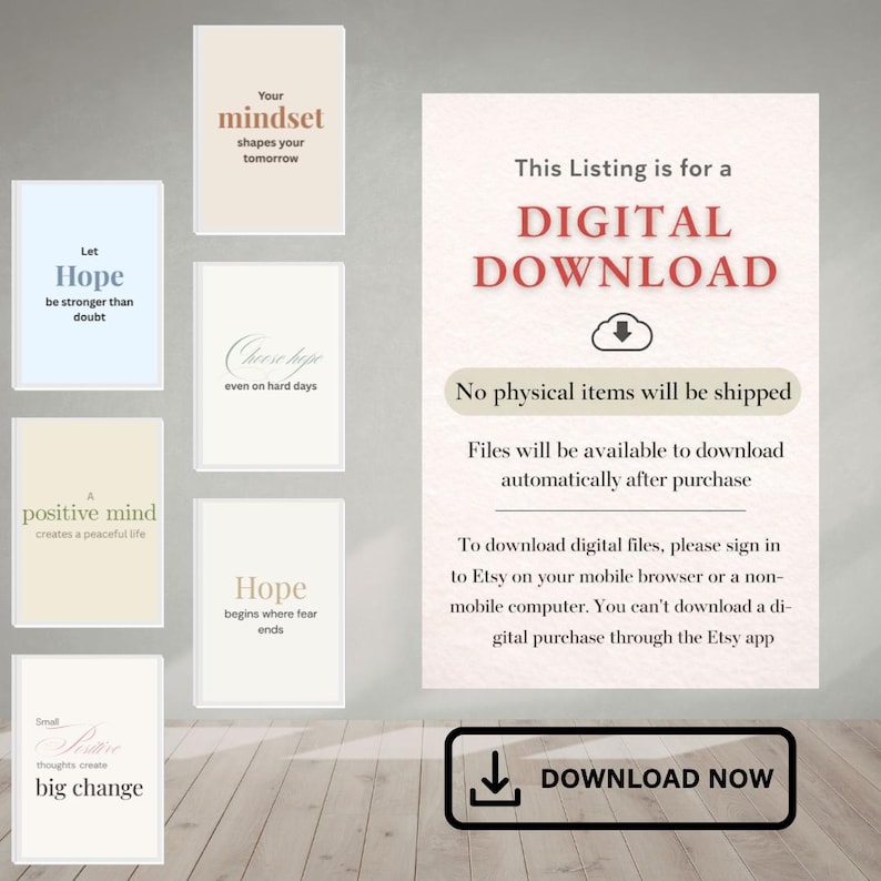 Hope & Positive Mindset Journal PDF PNG | Optimism Workbook | Growth ...