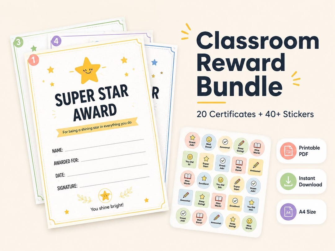 Printable Student Awards PDF | Classroom Incentive System | Reward ...