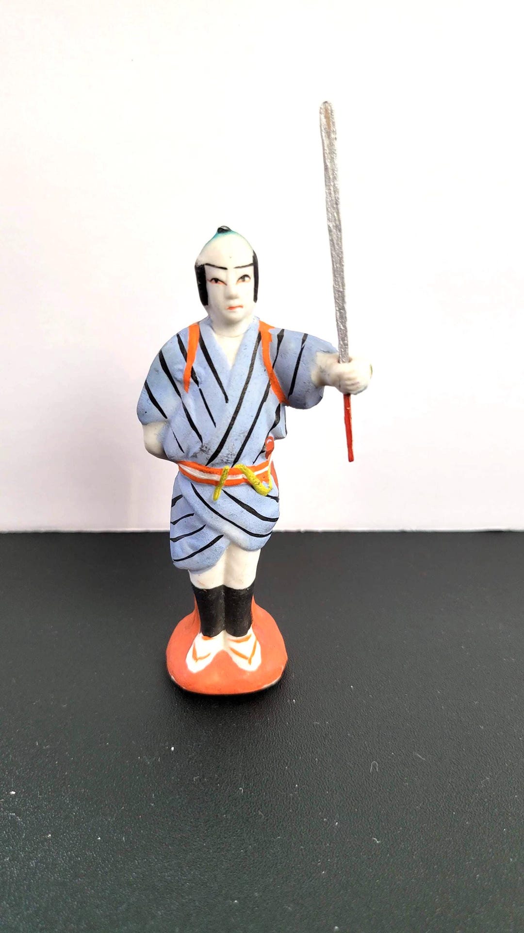 Hakata Samurai With Sword, Detailed Vintage Clay Art - Etsy