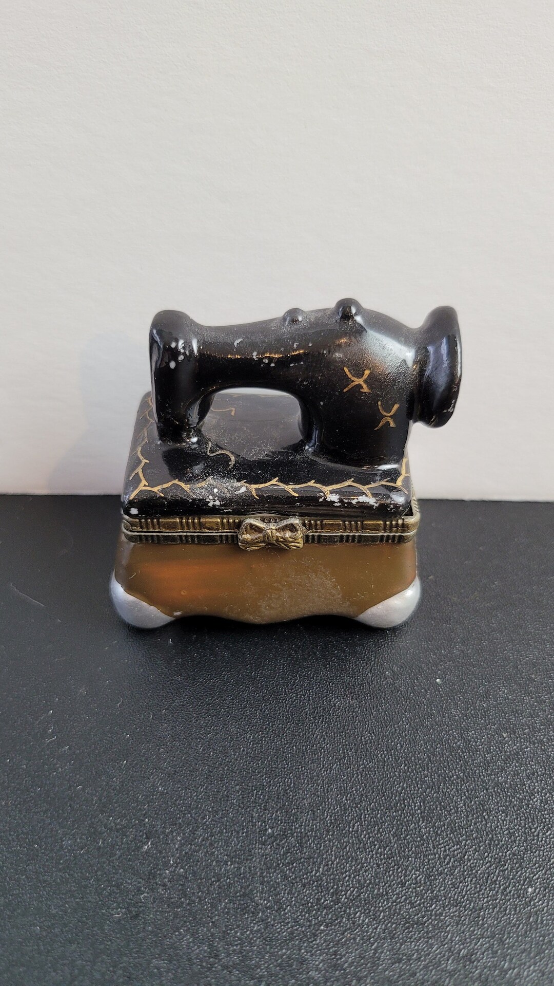 Antique Sewing Machine Trinket Box - Etsy
