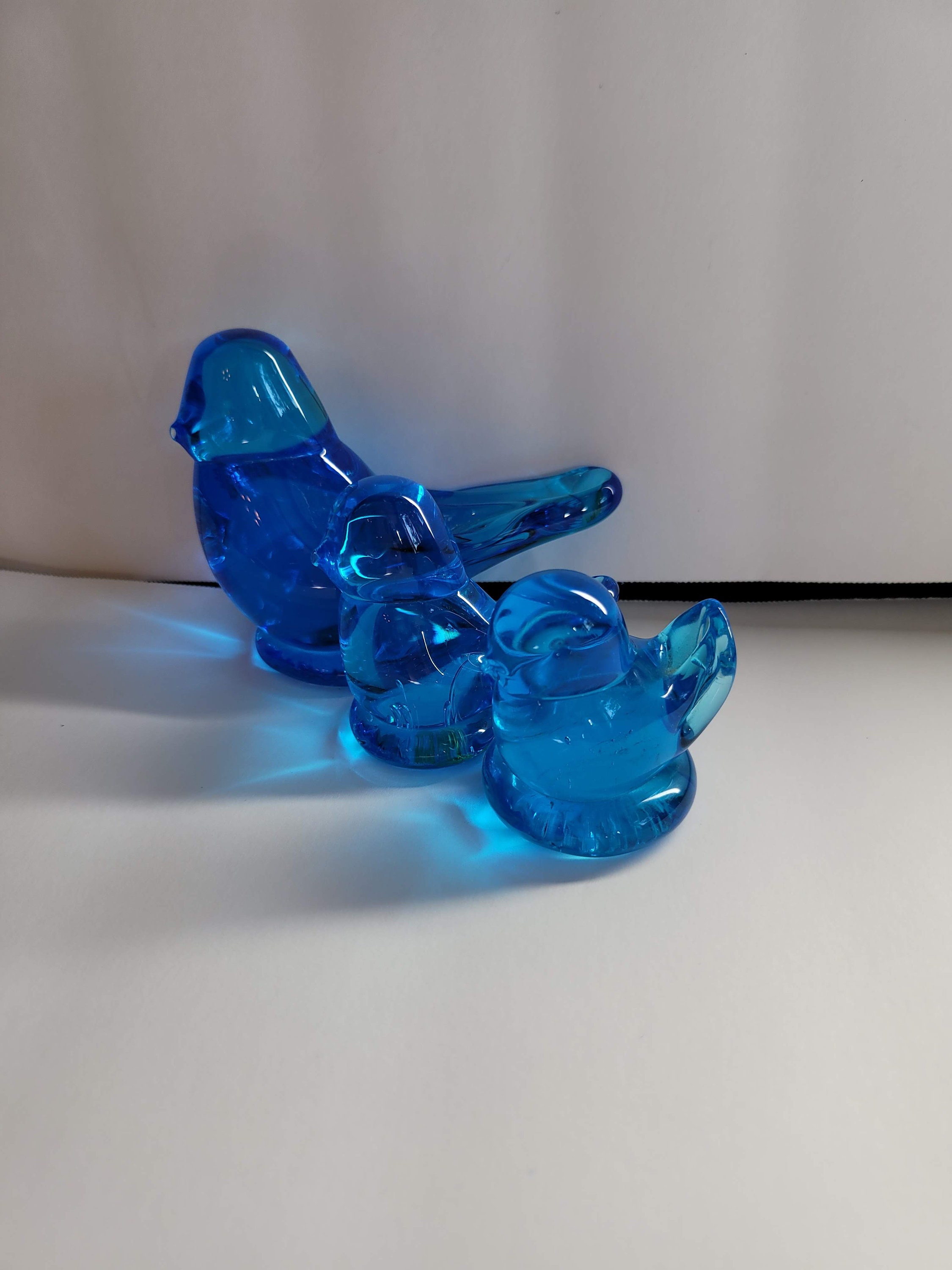 Trio of Blue Birds of Happiness - Etsy