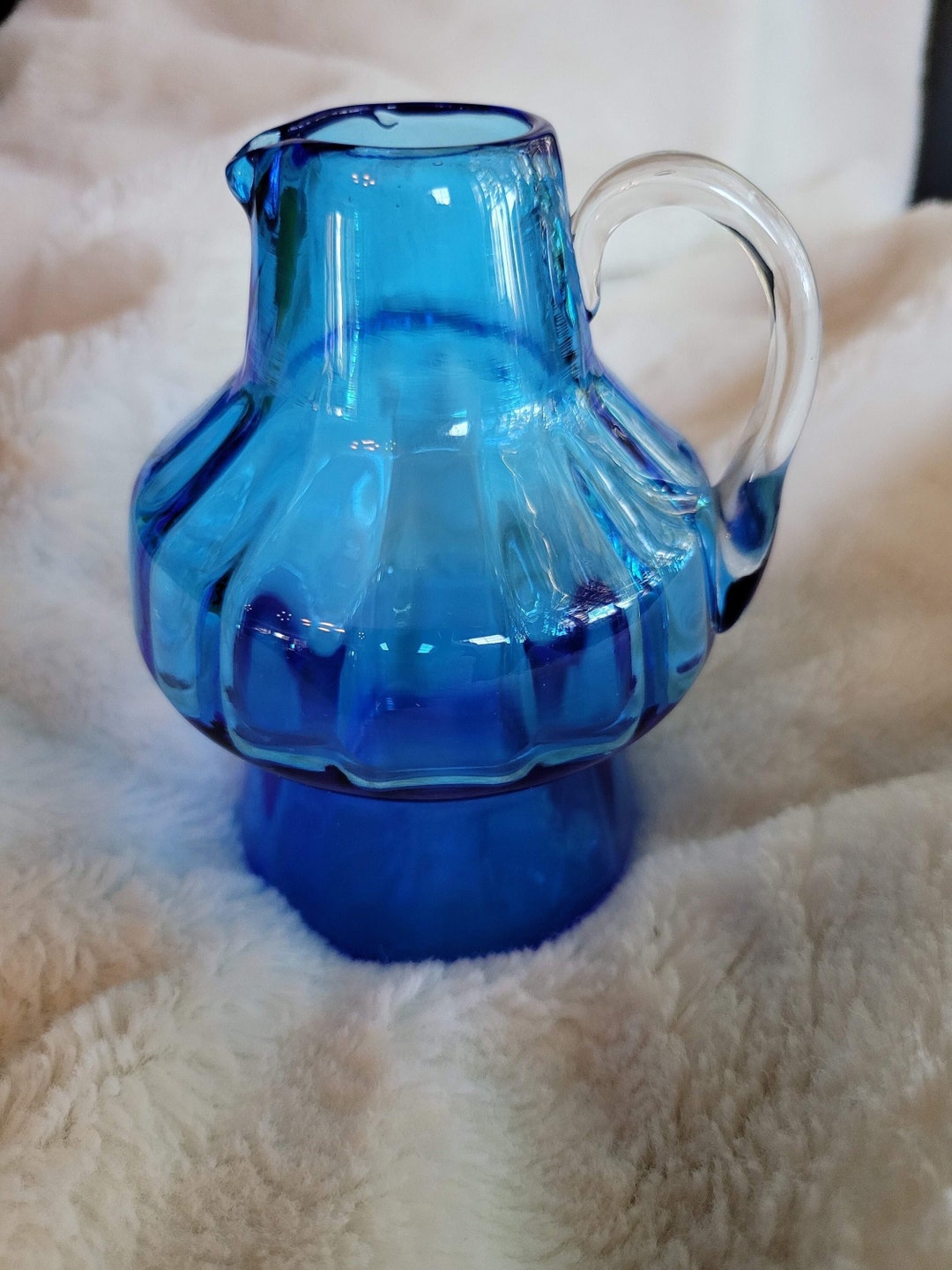 Vintage Pilgrim Glass Pitcher - Etsy