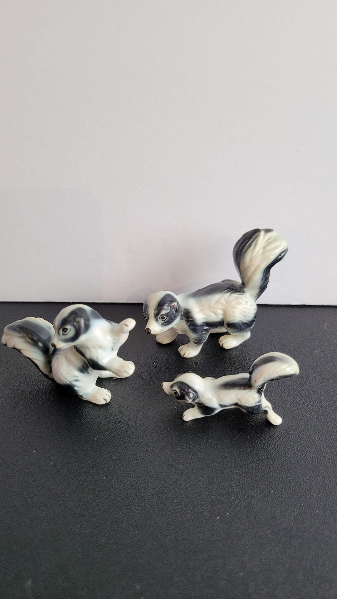 Small Vintage Bone China Skunk Trio - Etsy