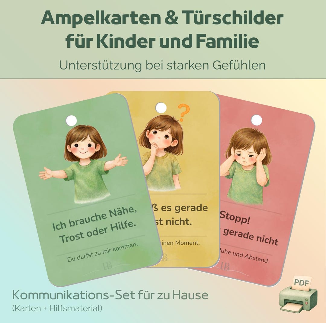 For Parents: Emotion Cards (traffic Light System) for Children ...