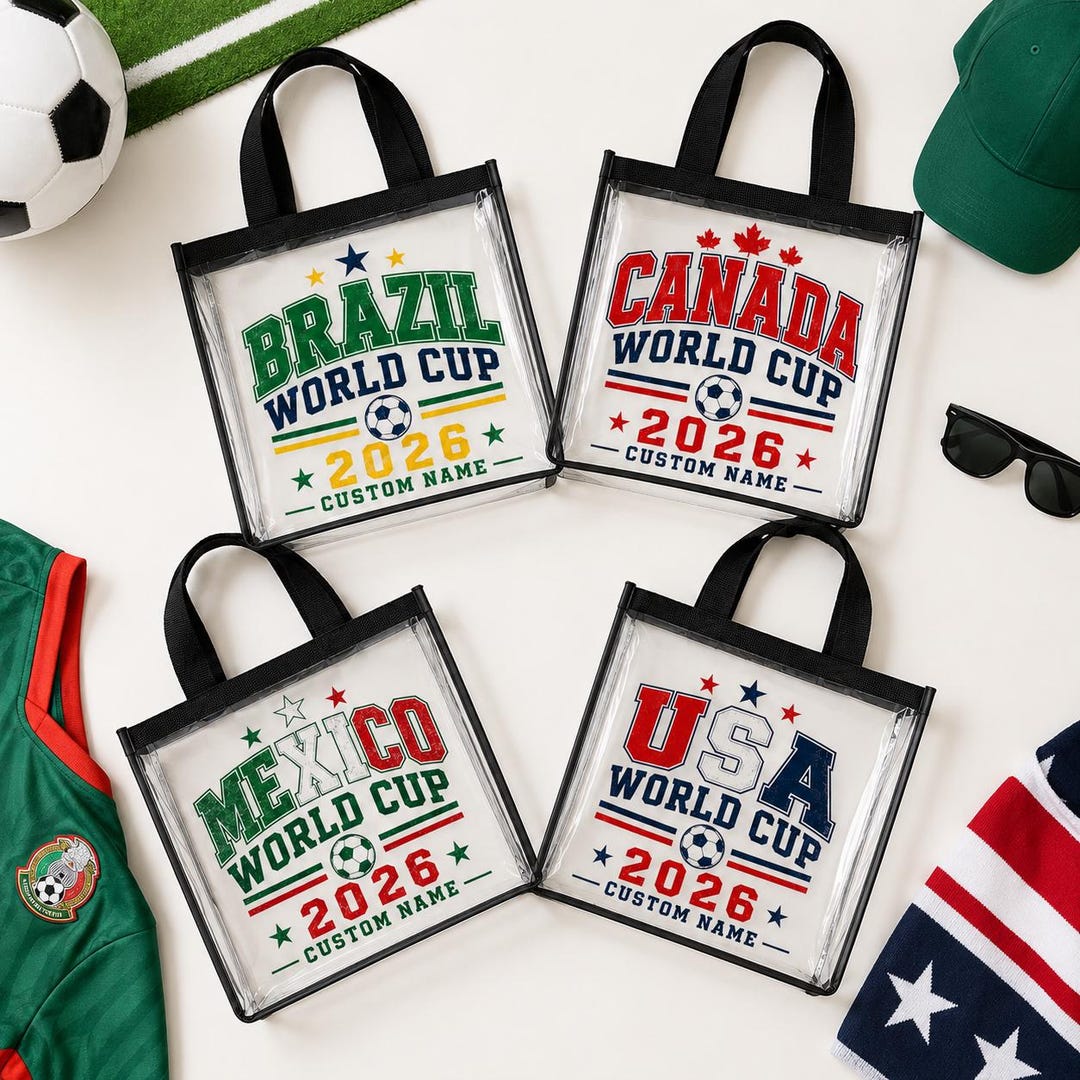 Clear Stadium Bag World Cup 2026 | Custom Name | 14 Countries ...