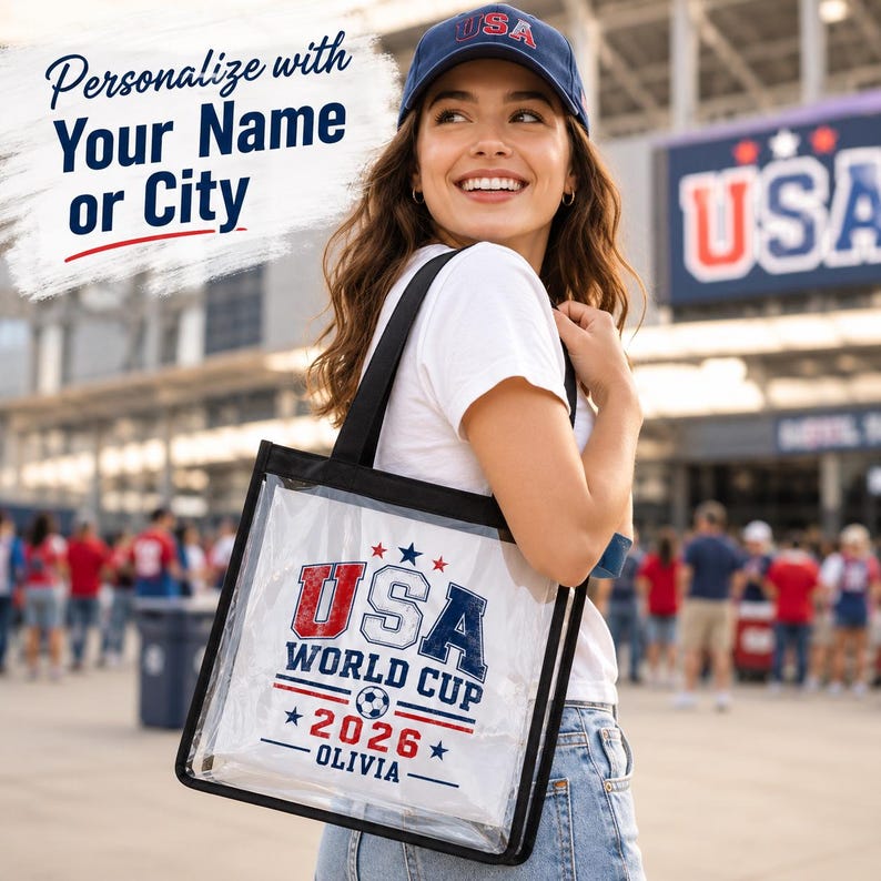 Clear Stadium Bag World Cup 2026 | Custom Name | 14 Countries ...