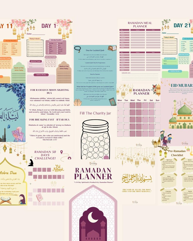 Islamic Ramadan Planner 2026 | Daily Prayer, Duas, Journal (digital ...