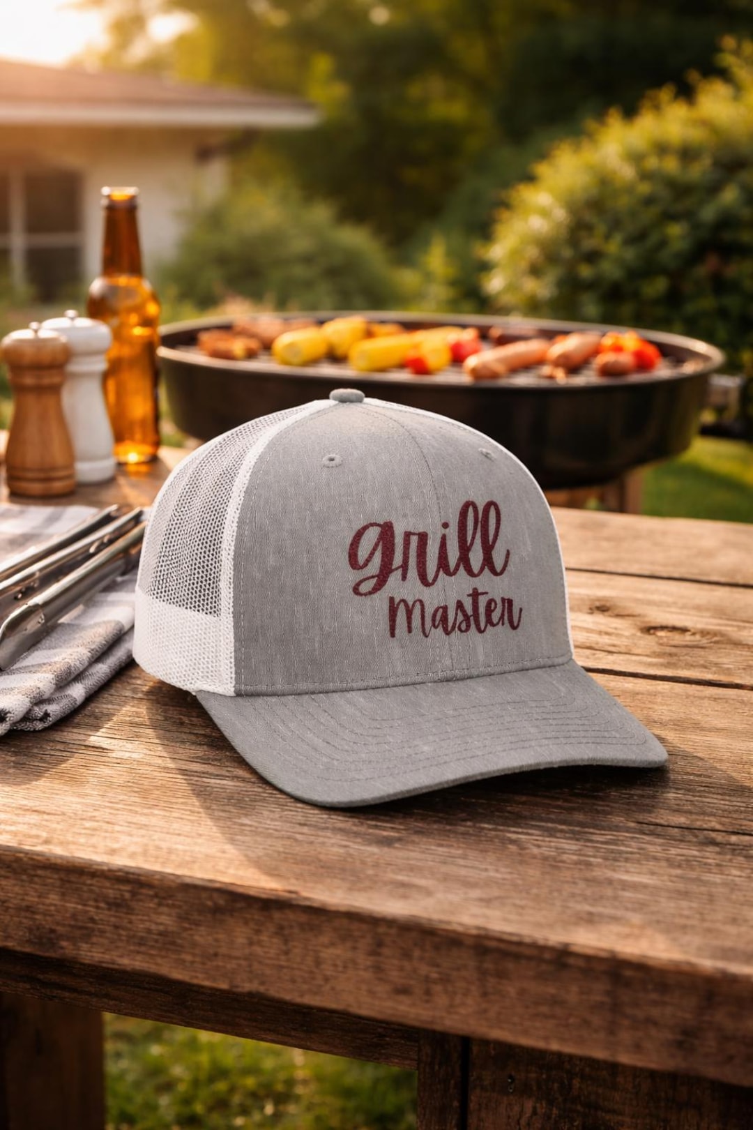 Embroidered Grill Master Trucker Hat | BBQ Dad Gift, Husband Present - Etsy