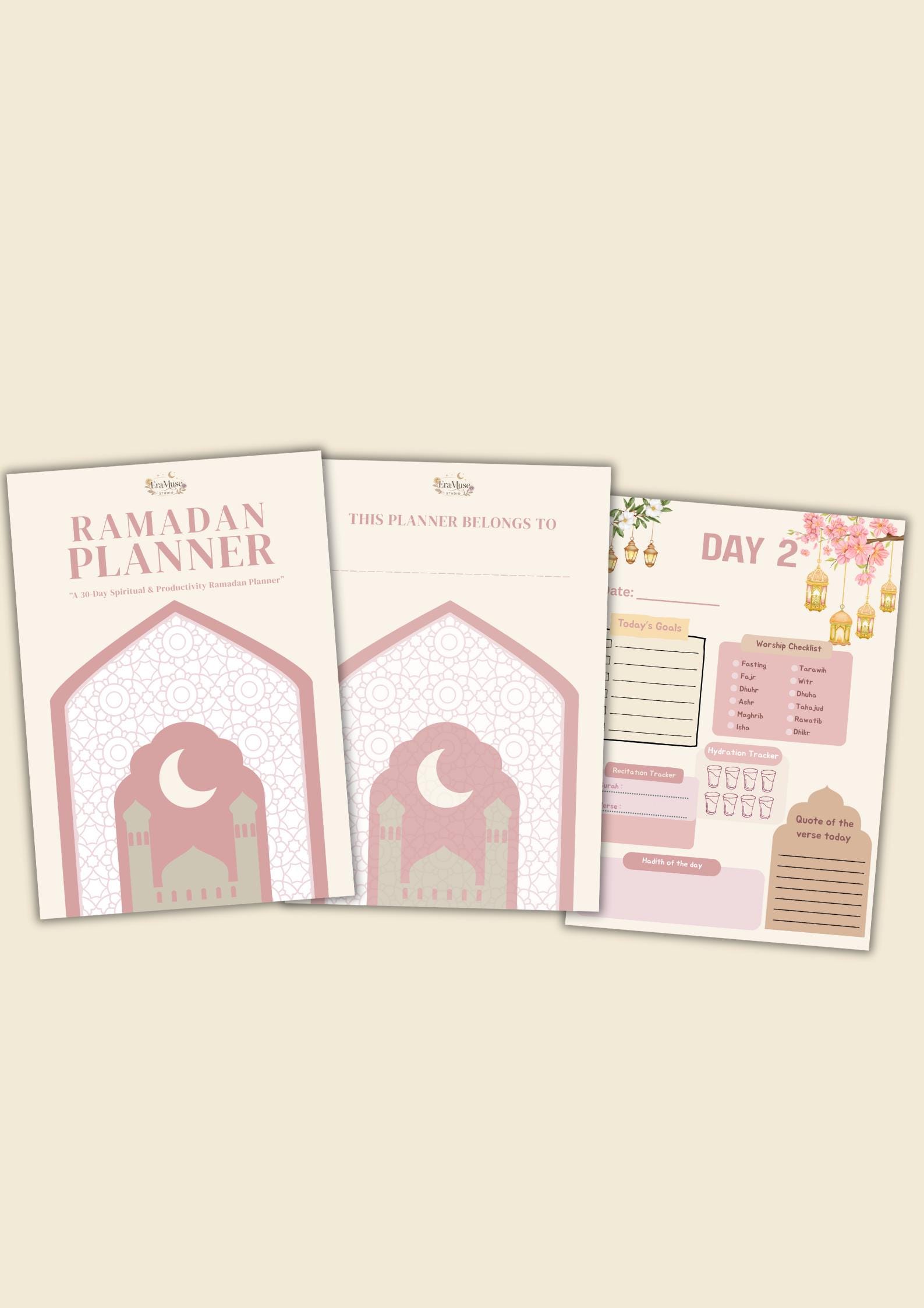Canva Editable | Ramadan Planner Printable Size A5 | Daily Ibadah, Duas ...
