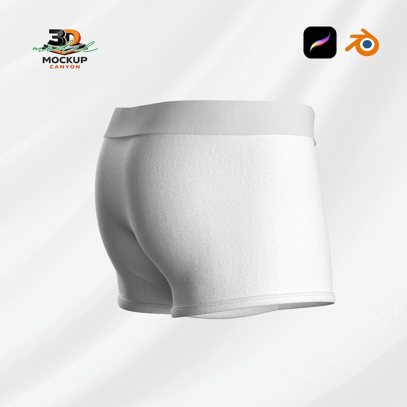 3D Men’s Boxer Mockup for Procreate L Realistic Underwear - Etsy