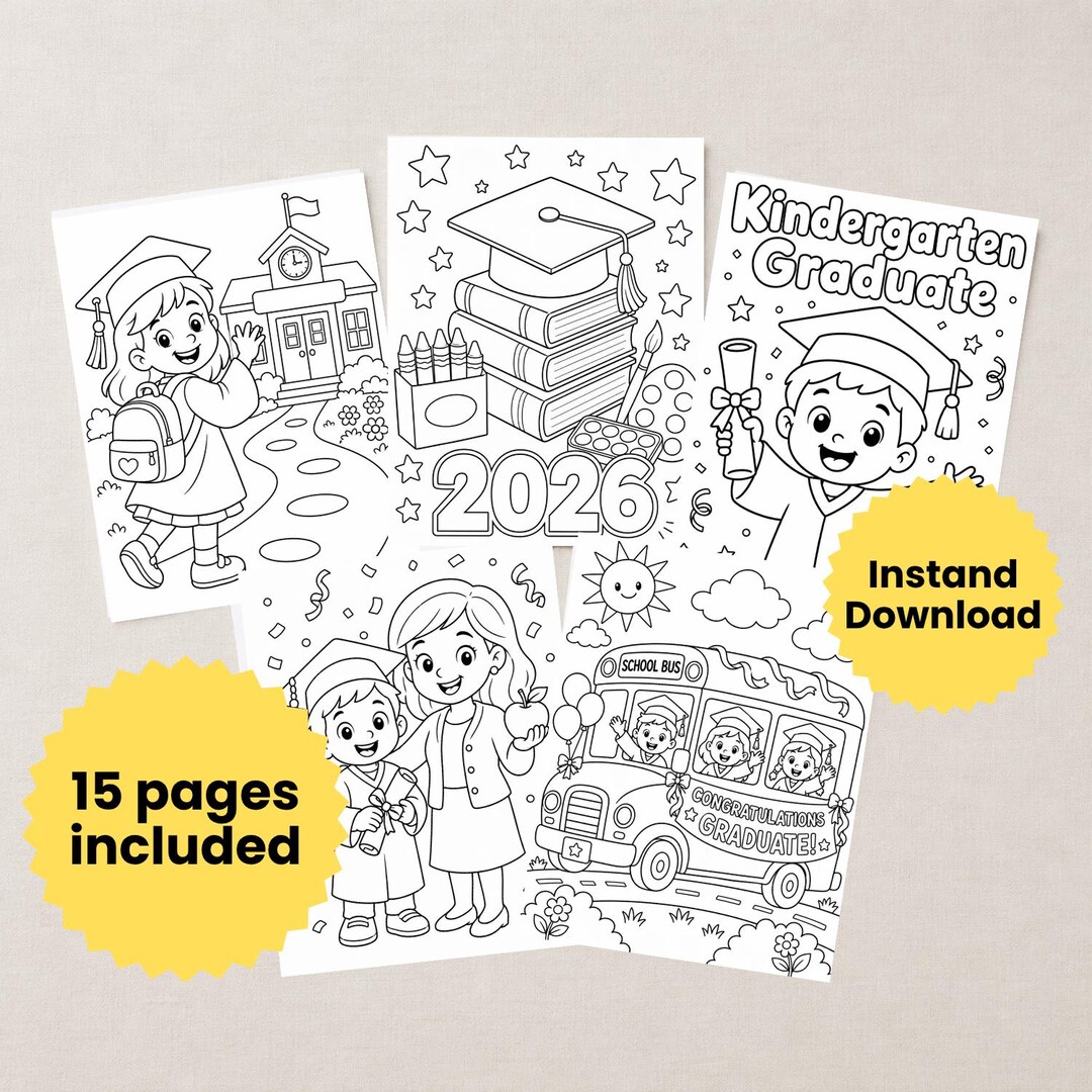 Kindergarten Graduation Coloring Pages Printable Graduation Coloring ...