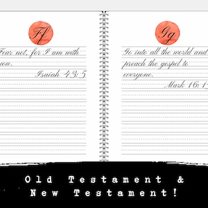 Alphabet Bible Verse COPYWORK, Cursive Scripture Printable, Cursive ...