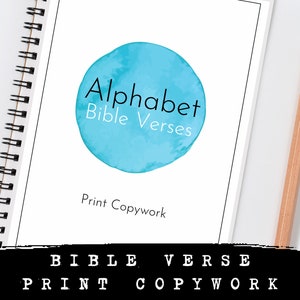 ABC Bible Verse COPYWORK, Print Copywork Printable, Handwriting ...