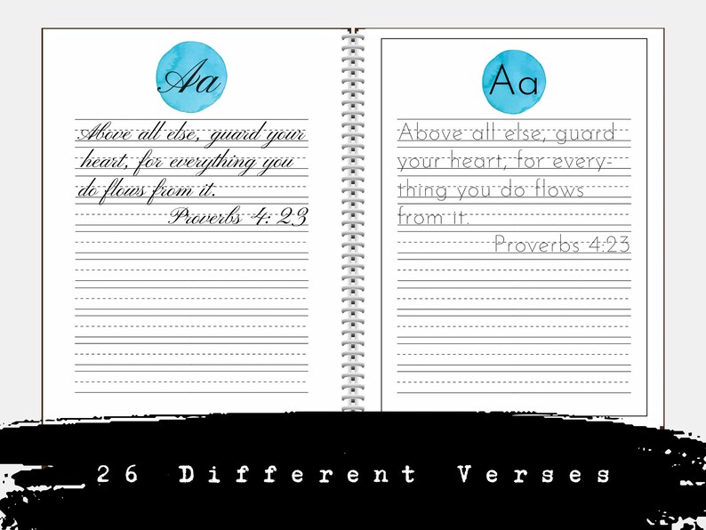 Bible Verse COPYWORK BUNDLE, Print Copywork, Cursive Copywork ...