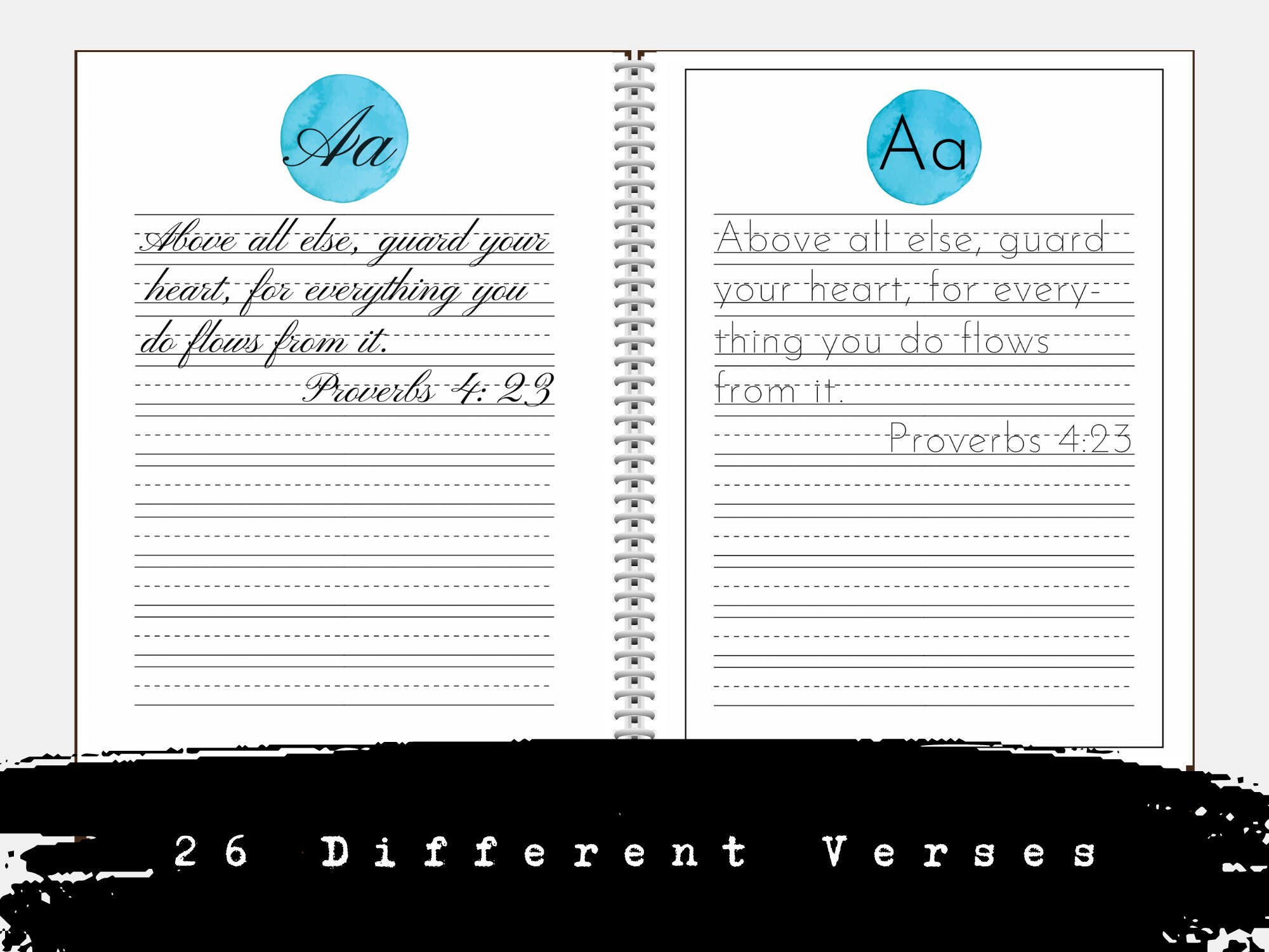 Bible Verse COPYWORK BUNDLE, Print Copywork, Cursive Copywork ...