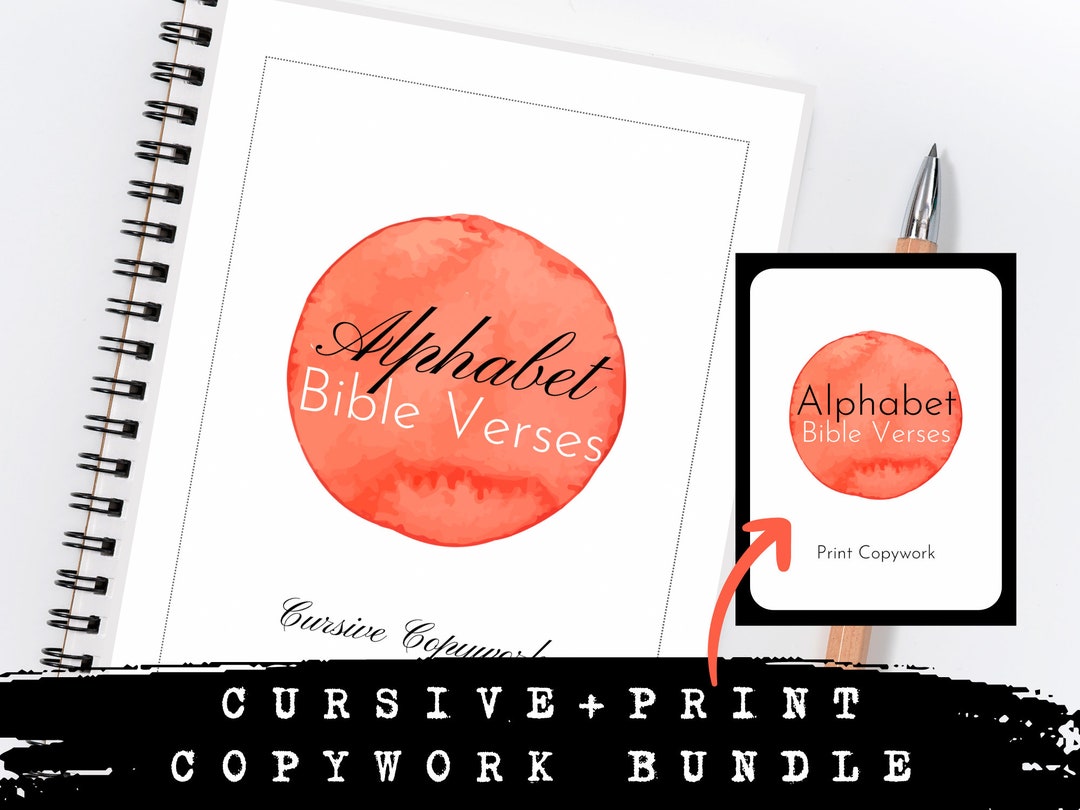 Bible Verse COPYWORK BUNDLE, Print Copywork, Cursive Copywork ...