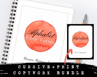 Bible Verse COPYWORK BUNDLE, Print Copywork, Cursive Copywork ...
