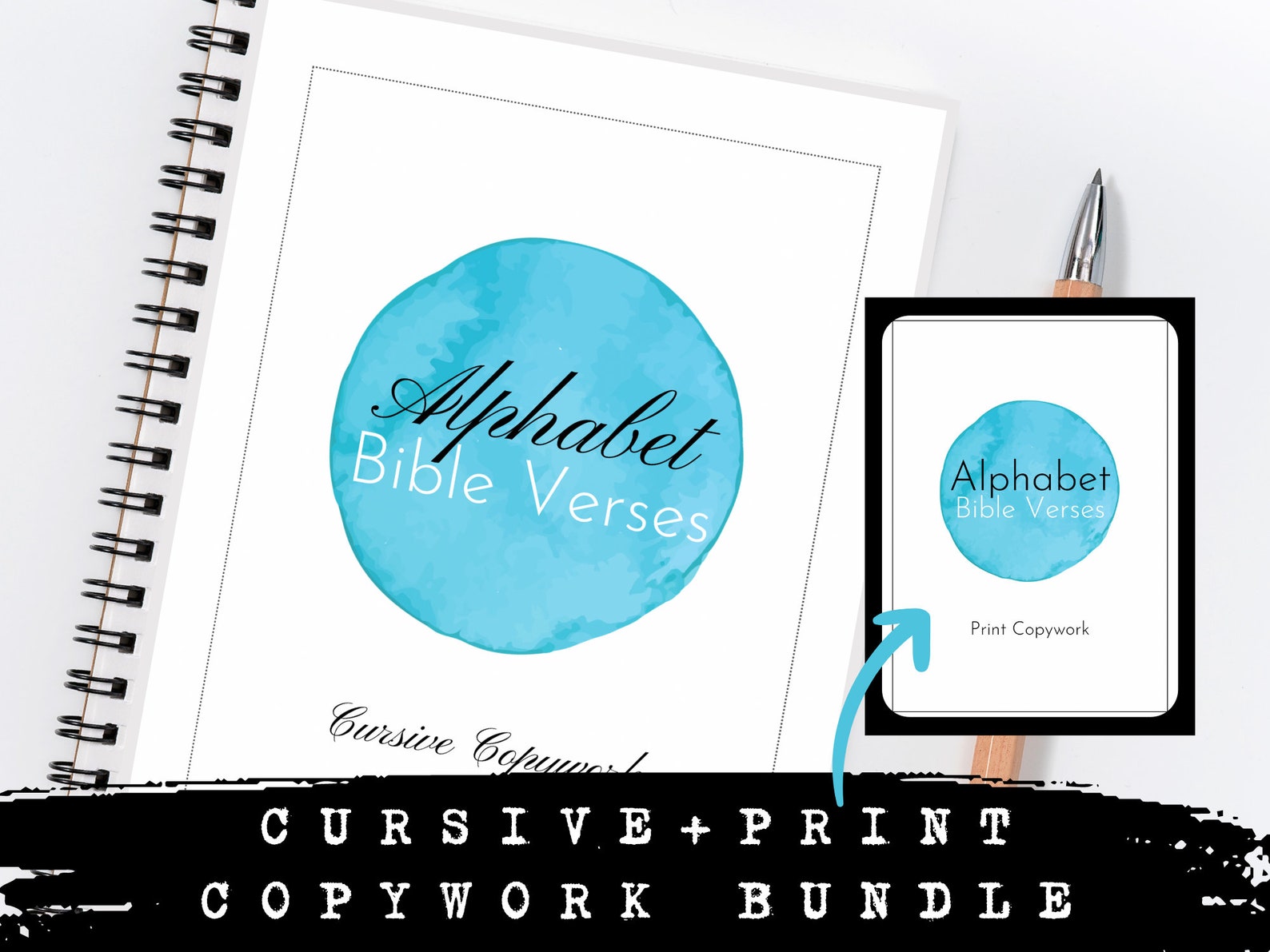 Bible Verse COPYWORK BUNDLE, Print Copywork, Cursive Copywork ...