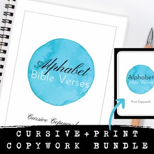 Bible Verse COPYWORK BUNDLE, Print Copywork, Cursive Copywork ...