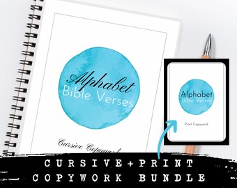 Bible Verse COPYWORK BUNDLE, Print Copywork, Cursive Copywork ...