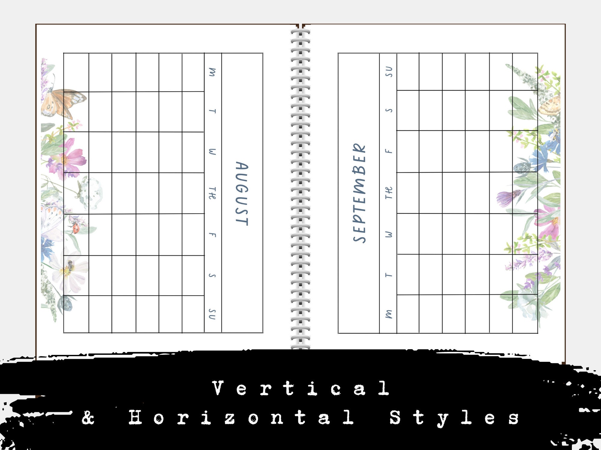 School Planner CALENDAR, 12 Month Blank Calendar, Printable School ...