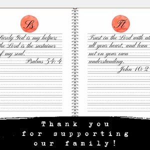 Alphabet Bible Verse COPYWORK, Cursive Scripture Printable, Cursive ...