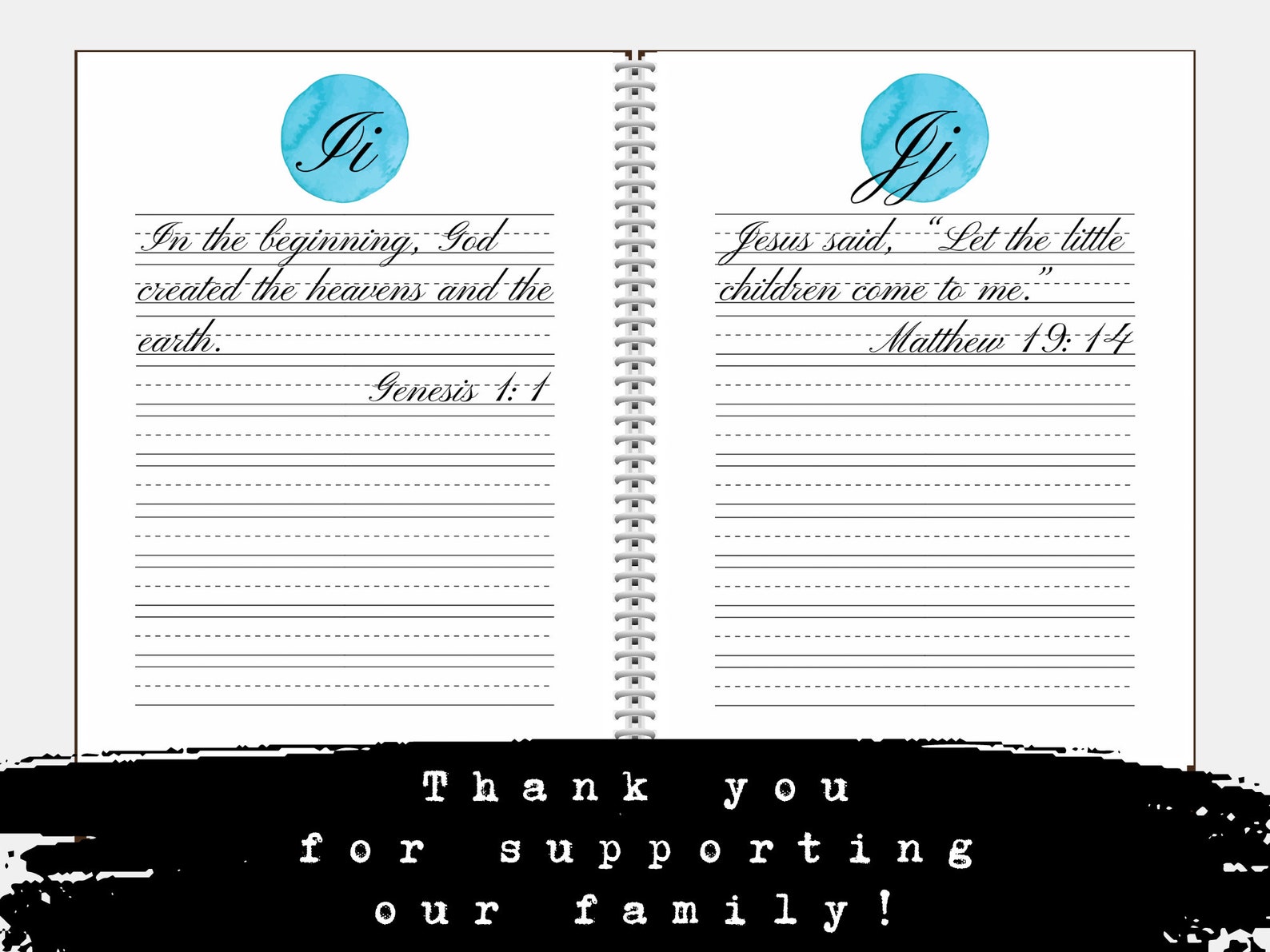 Alphabet Bible Verse COPYWORK, Cursive Copywork Printable, Cursive ...