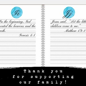 Alphabet Bible Verse COPYWORK, Cursive Copywork Printable, Cursive ...