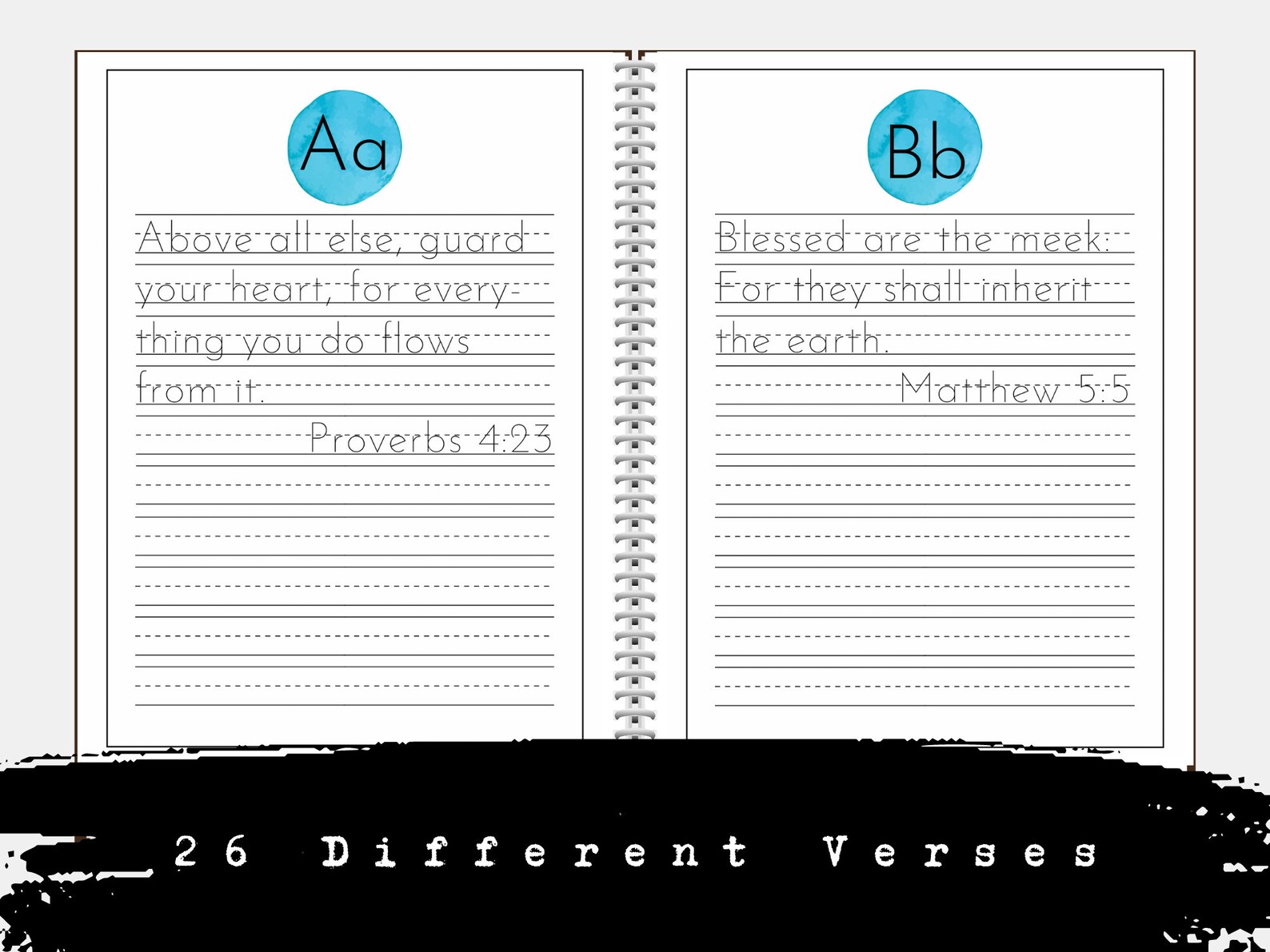 ABC Bible Verse COPYWORK, Print Copywork Printable, Handwriting ...