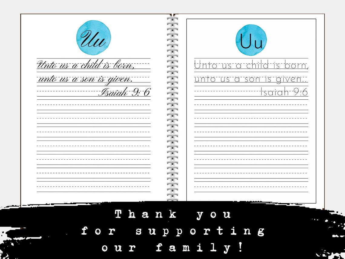 Bible Verse COPYWORK BUNDLE, Print Copywork, Cursive Copywork ...