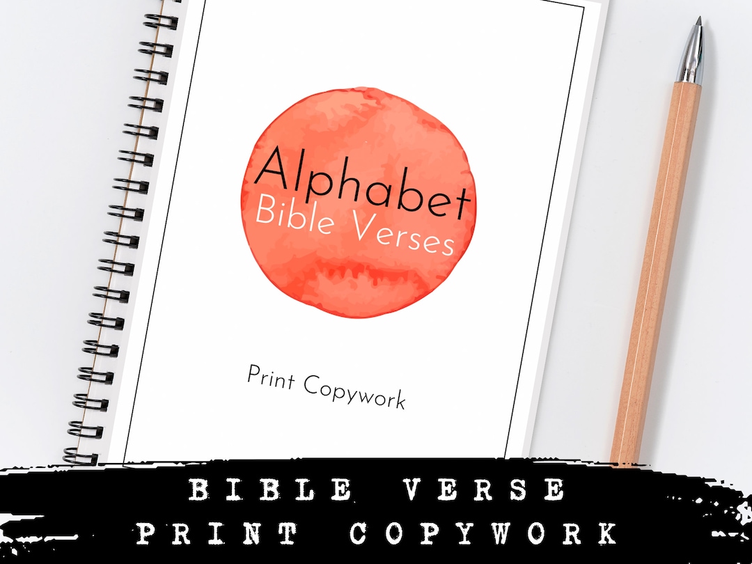 ABC Bible Verse COPYWORK, Handwriting Practice, Homeschool Printables ...