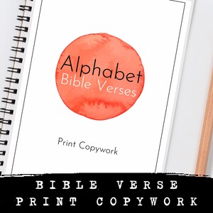 ABC Bible Verse COPYWORK, Handwriting Practice, Homeschool Printables ...