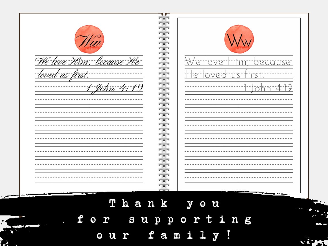 Bible Verse COPYWORK BUNDLE, Print Copywork, Cursive Copywork ...