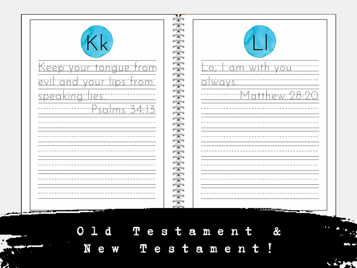 ABC Bible Verse COPYWORK, Print Copywork Printable, Handwriting ...