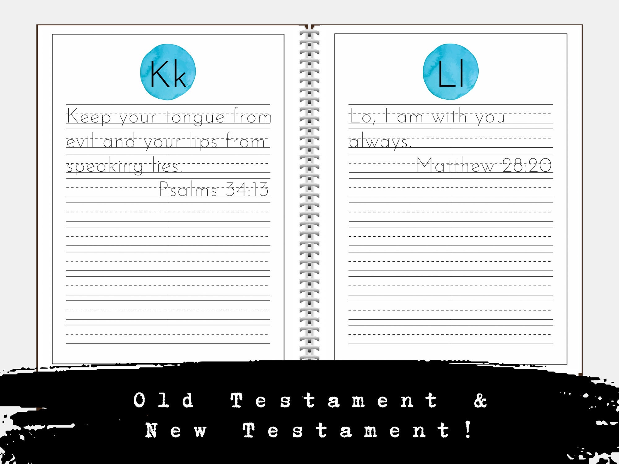 ABC Bible Verse COPYWORK, Print Copywork Printable, Handwriting ...