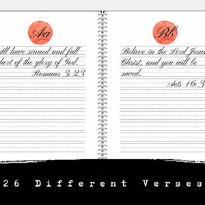 Alphabet Bible Verse COPYWORK, Cursive Scripture Printable, Cursive ...