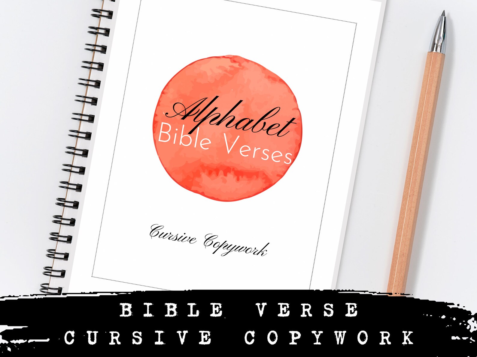 Alphabet Bible Verse COPYWORK, Cursive Scripture Printable, Cursive ...