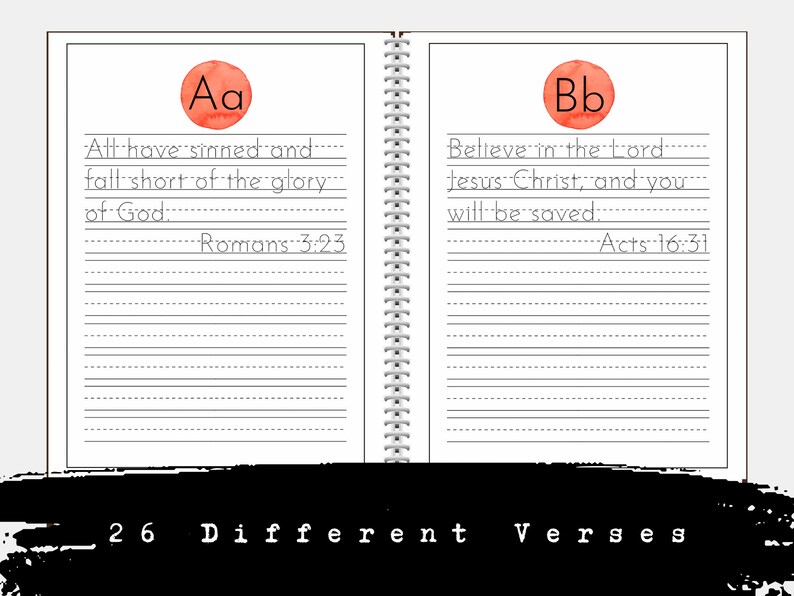 ABC Bible Verse COPYWORK, Handwriting Practice, Homeschool Printables ...