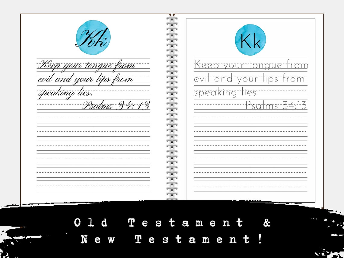 Bible Verse COPYWORK BUNDLE, Print Copywork, Cursive Copywork ...