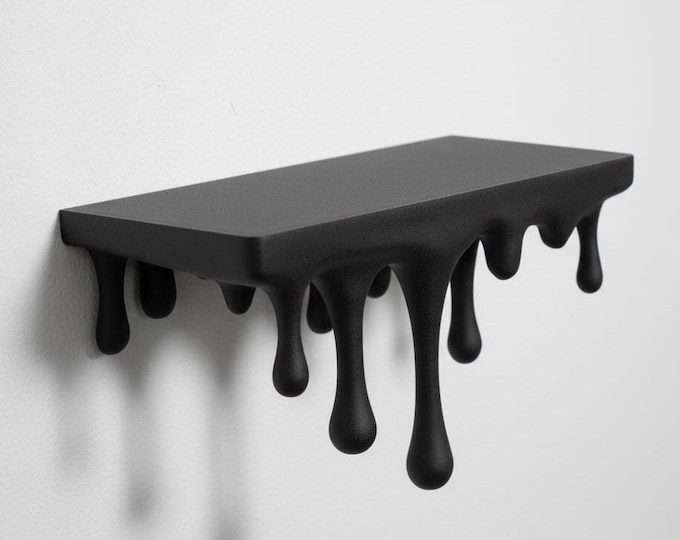 Melting Wall Shelf STL File – 3D Print Dripping Floating Rack ...