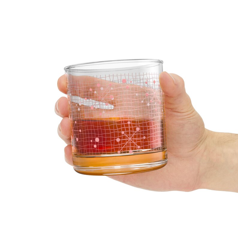 Atomic Starburst Whiskey Glass, Retro Lowball Tumbler, BPA Free ...