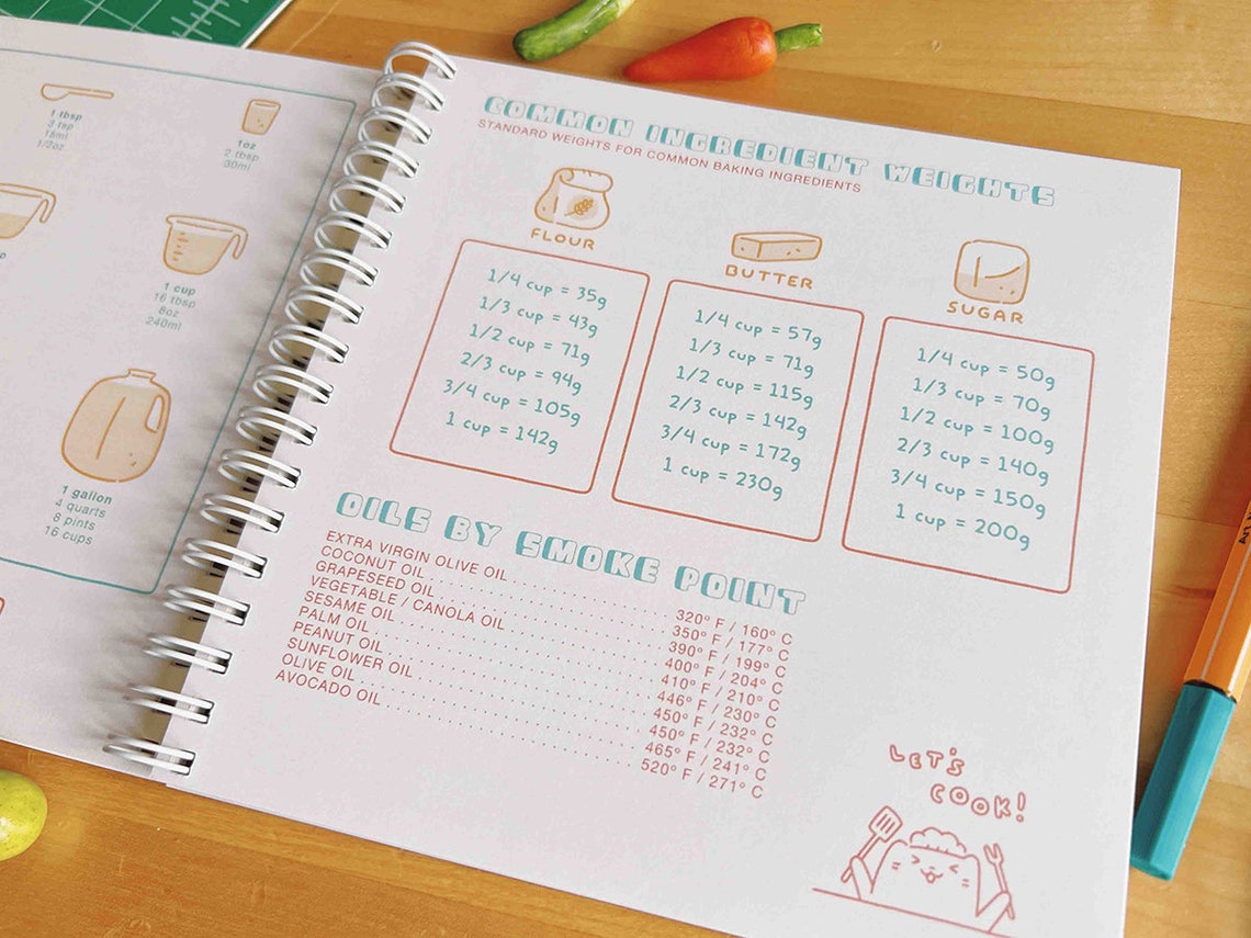 Recipe Book - A Cute, Illustrated Book to Record Your Favorite Recipes ...