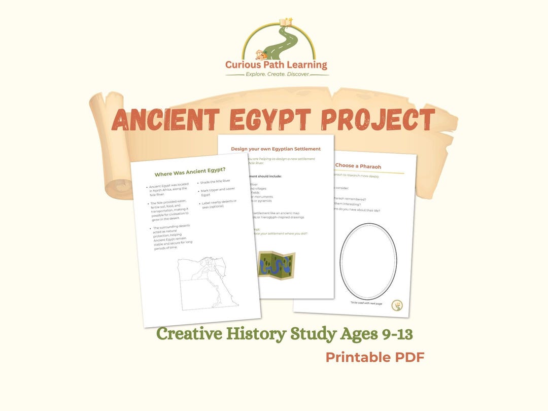 Ancient Egypt Project for Kids | Homeschool History Printable (ages 9 ...