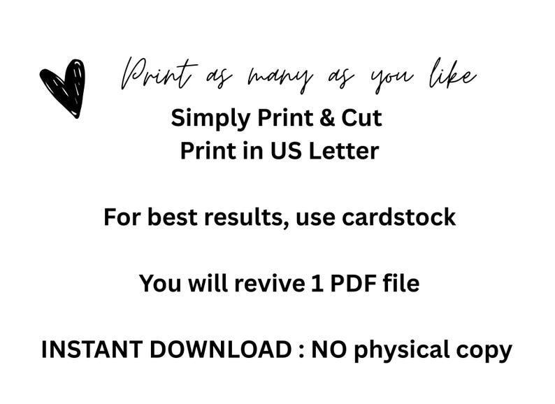 Printable Valentine's Day Cards for Kids, Classroom Valentines (digital ...