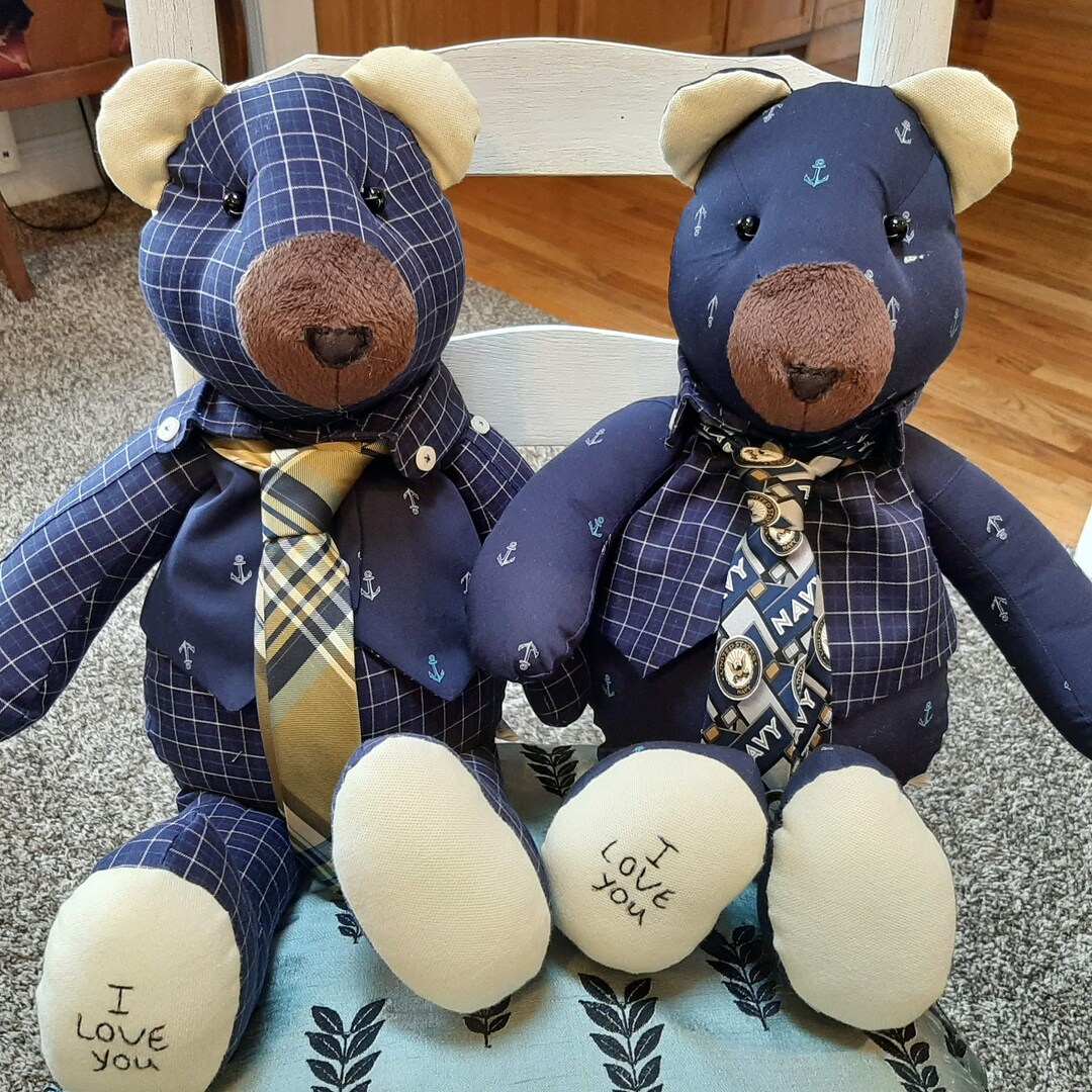 Memory Comfort Bear, Handmade Memory Bear, Keepsake Bear, Remembrance ...